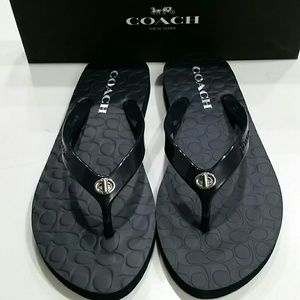 Coach | Shoes | New Coach Navy Blue Sandals | Poshmark